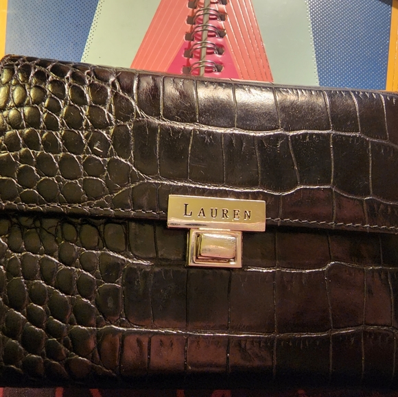 Lauren Ralph Lauren | Bags | Lauren Ralph Laurens Mock Croc Turn Lock ...